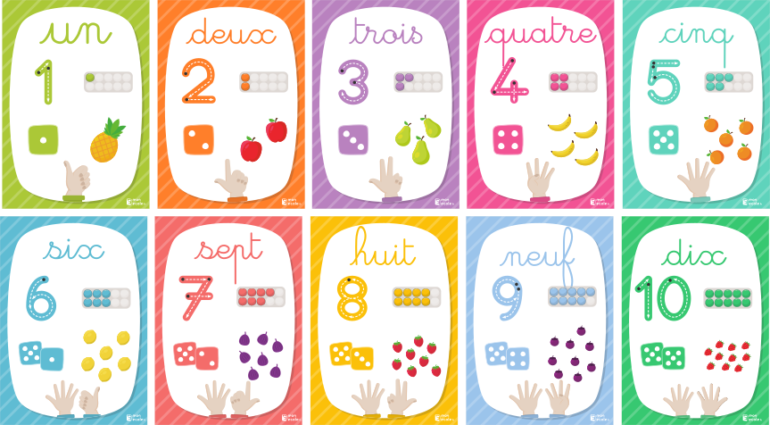 nombres de 1 à 10 – Mon école