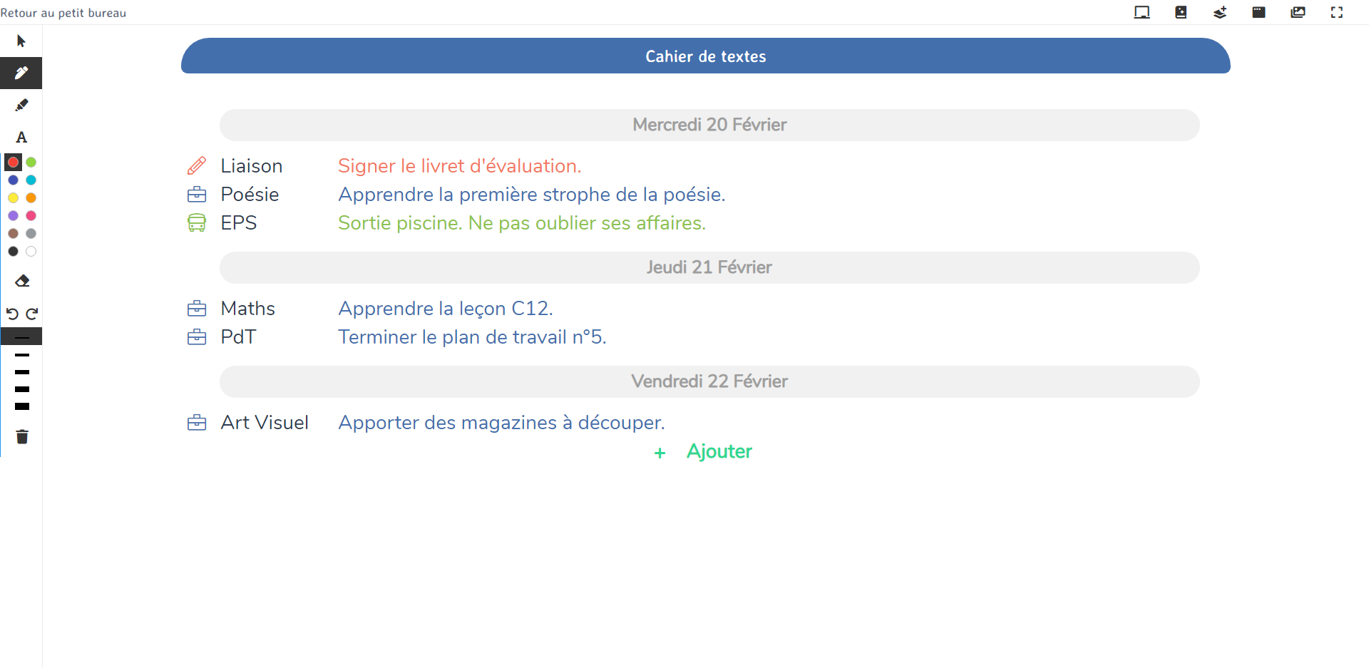 Des outils pour TBI dans Le Petit Bureau – Mon école