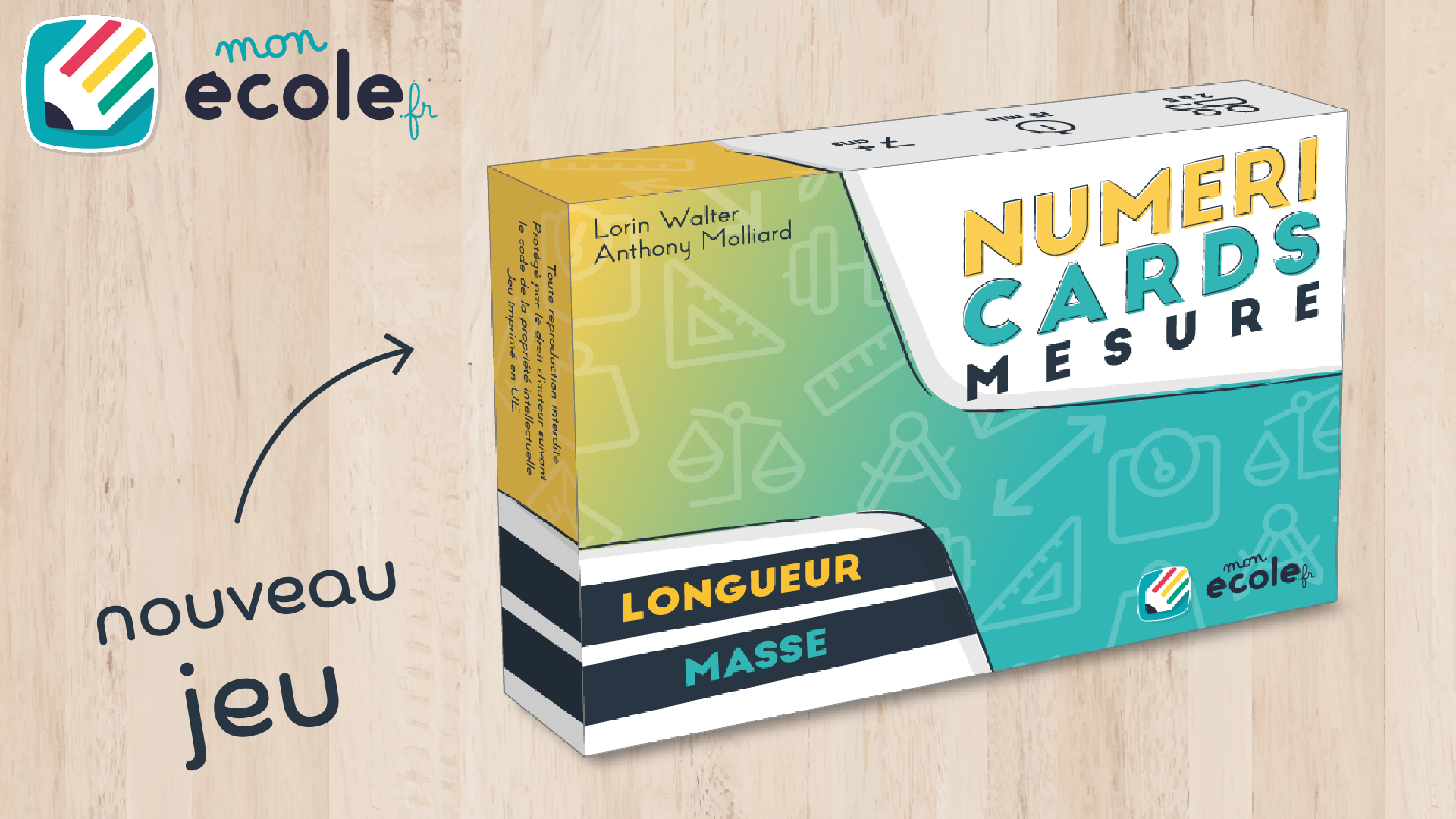 Jeu Numéricards – Mesure de longueur et de masse – Mon école